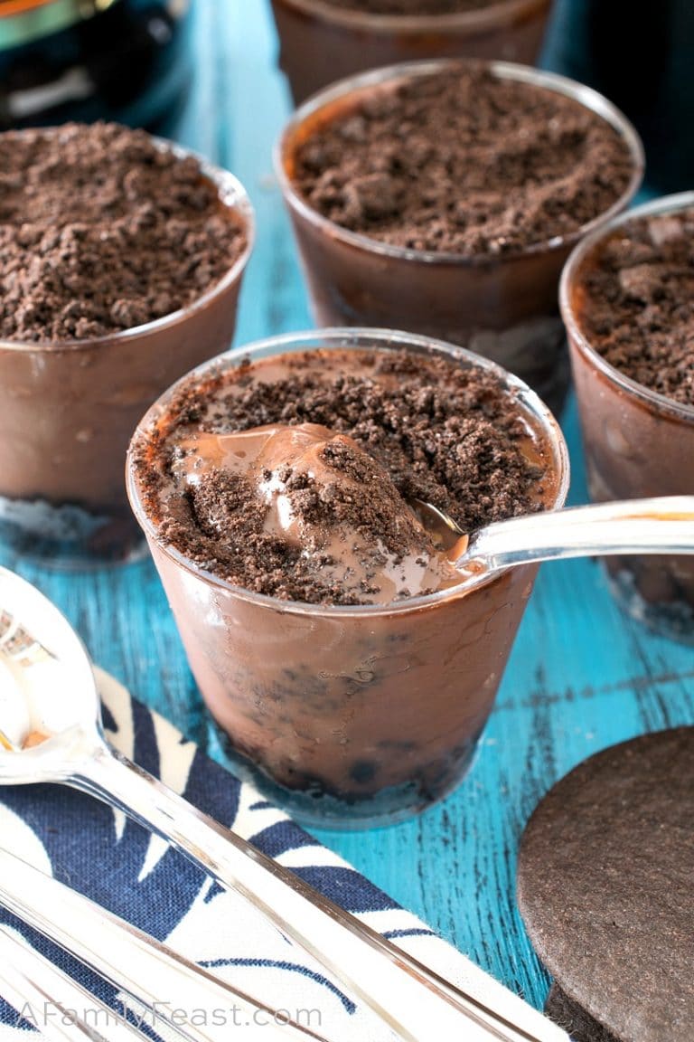 Irish Chocolate Pudding Shots - A Family Feast®