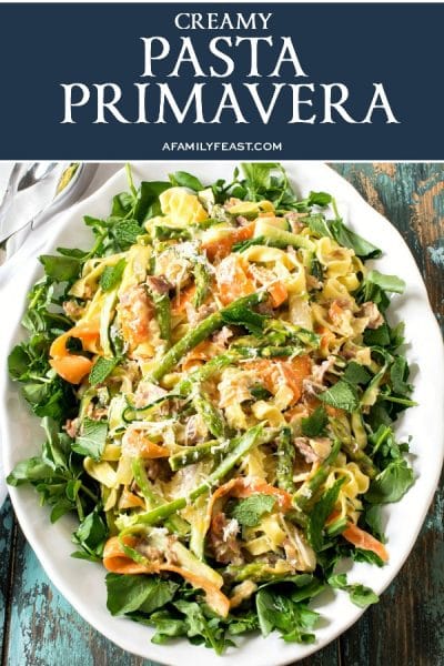 Creamy Pasta Primavera - A Family Feast®