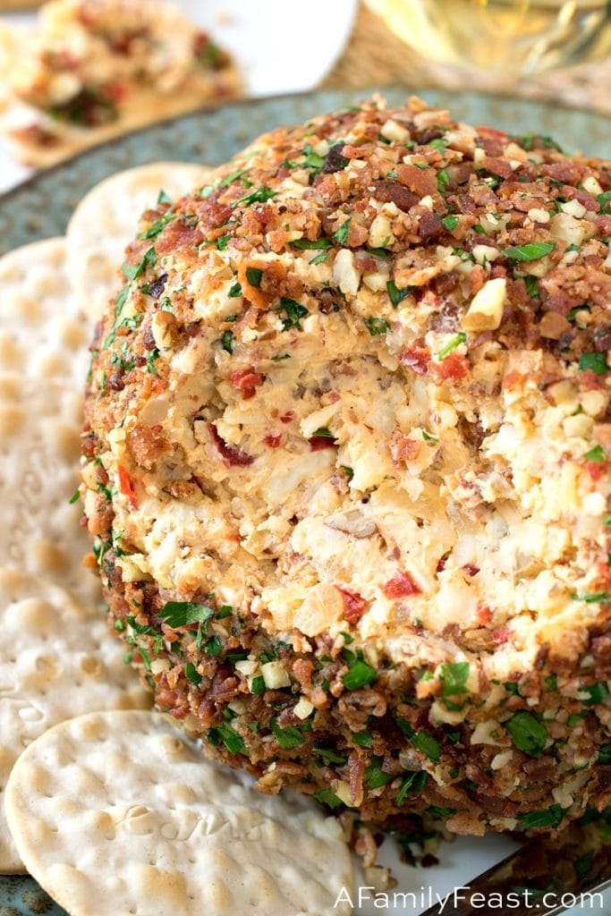 Cheddar Bacon Cheese Ball - A Family Feast®