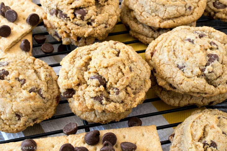 Graham Cracker Chocolate Chip Cookies - A Family Feast®