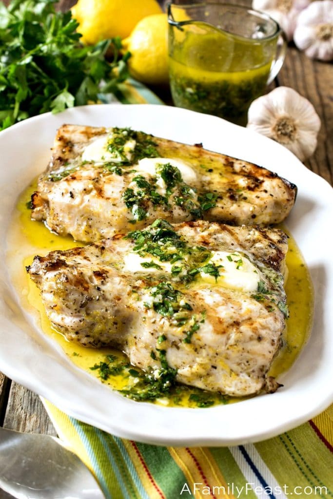 Grilled Swordfish Salmoriglio - A Family Feast®