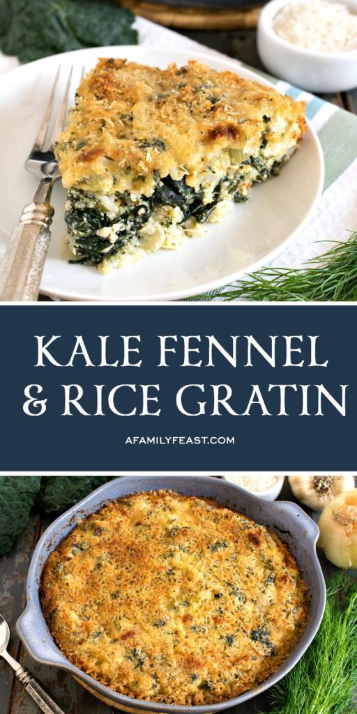 Kale Fennel & Rice Gratin - A Family Feast®