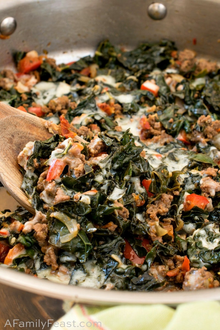 Beef and Kale Skillet {Keto, Low-Carb} - A Family Feast®