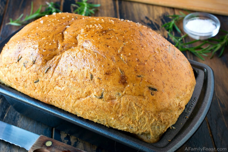 Rosemary Sea Salt Keto Bread - A Family Feast®