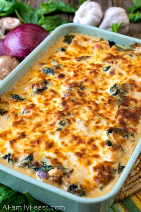 Keto Chicken Cheese Bake - A Family Feast®
