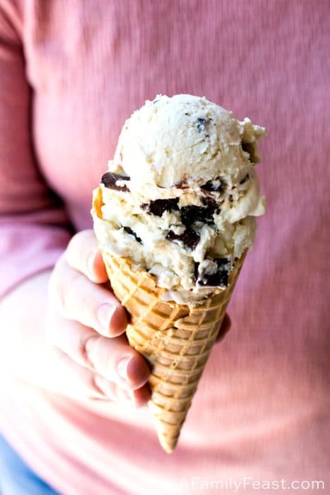 No-Churn Chocolate Chunk Ice Cream - A Family Feast®