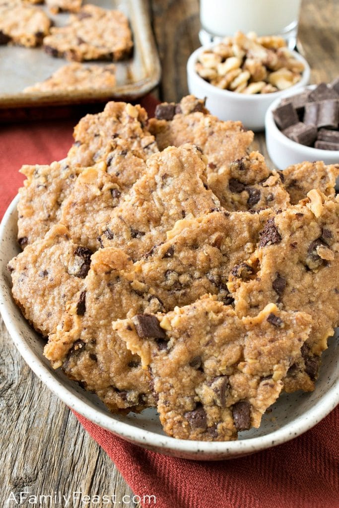 Chocolate Chip Cookie Brittle - A Family Feast®