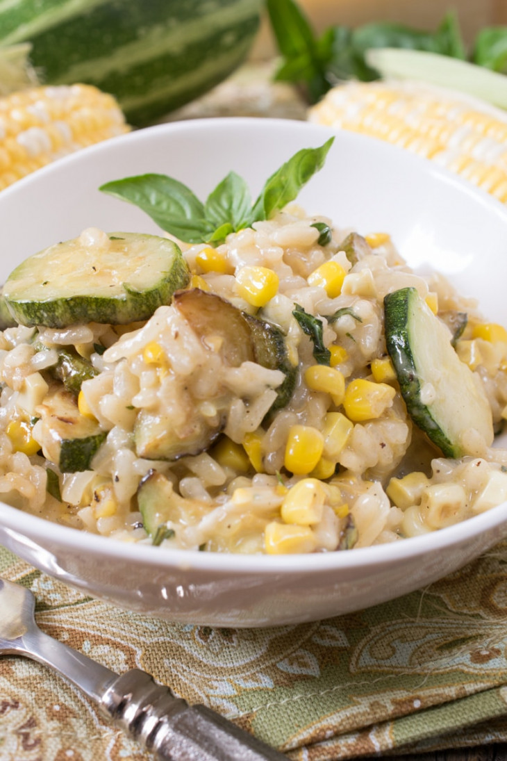 Zucchini Corn Risotto - A Family Feast®
