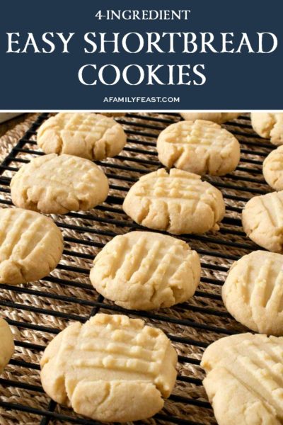 4-Ingredient Shortbread Cookies - A Family Feast®