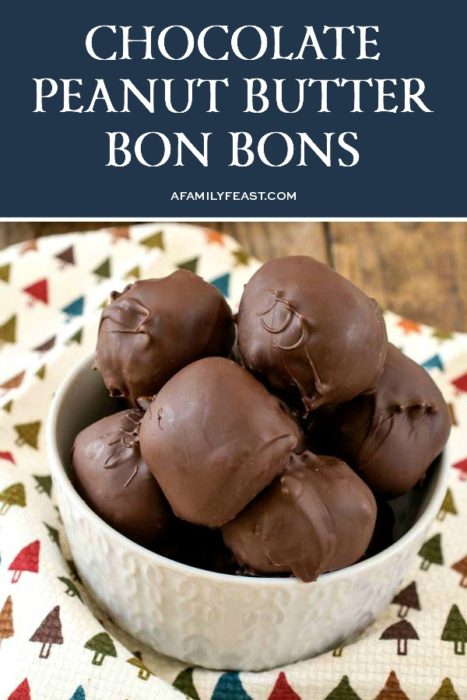 Chocolate Peanut Butter Bon Bons - A Family Feast®