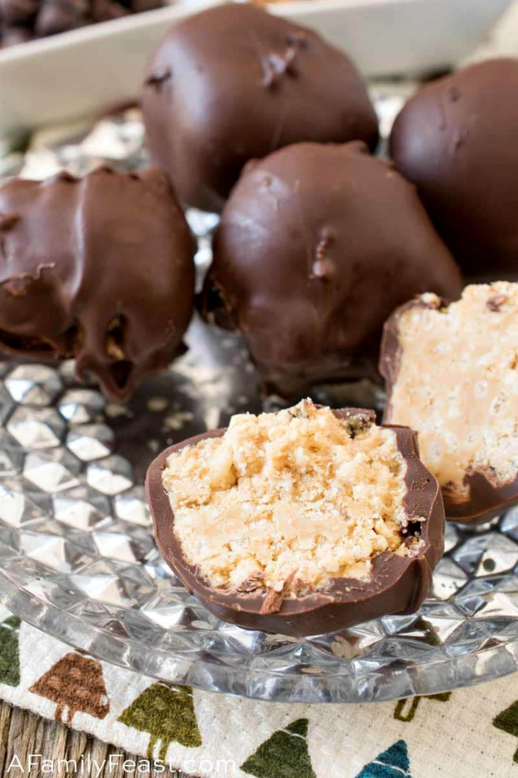 Chocolate Peanut Butter Bon Bons - A Family Feast®