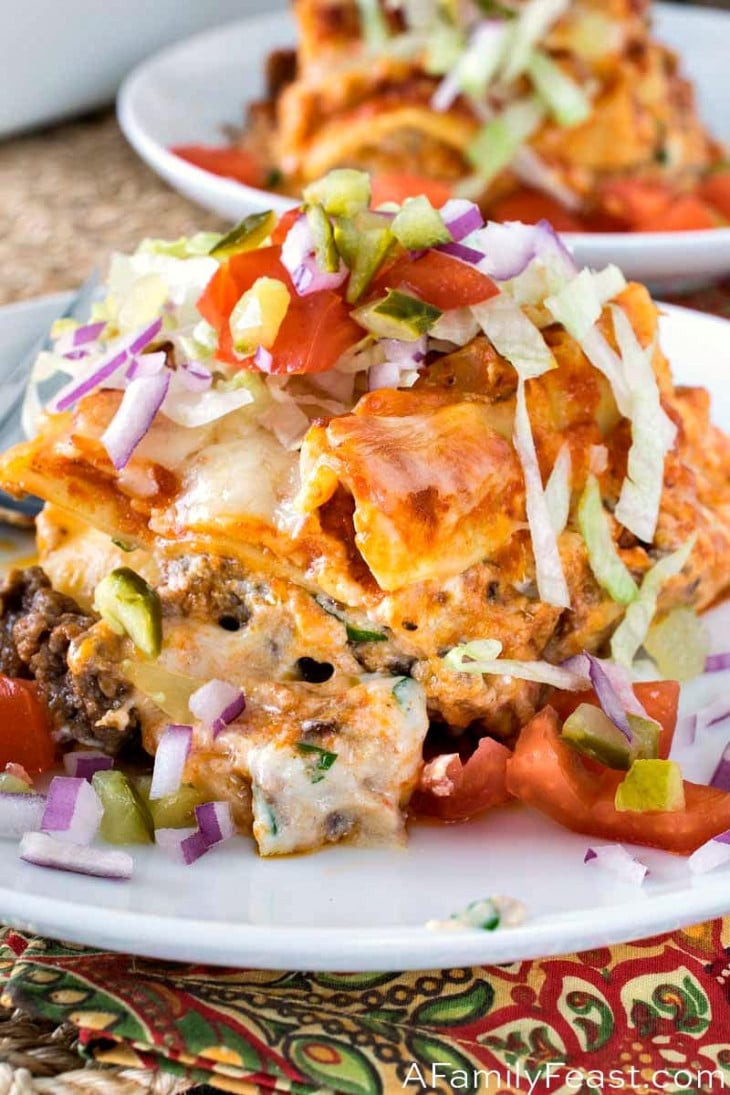 Bacon Cheeseburger Lasagna - A Family Feast®