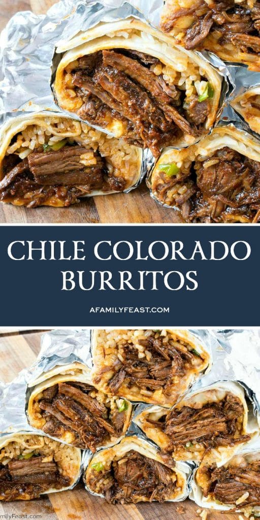 Chile Colorado Burritos - A Family Feast®