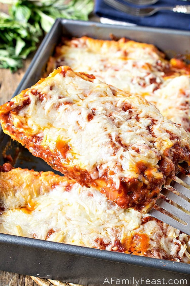 Four Cheese Baked Manicotti - A Family Feast®