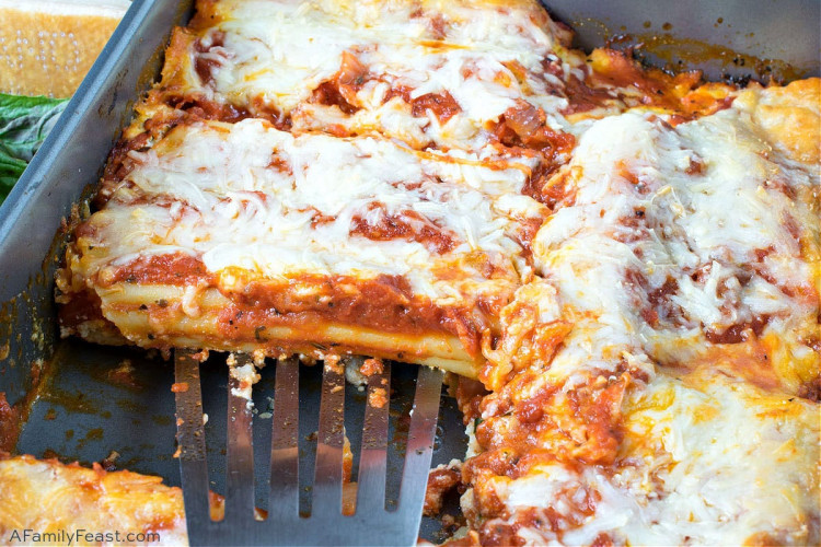 Four Cheese Baked Manicotti - A Family Feast®