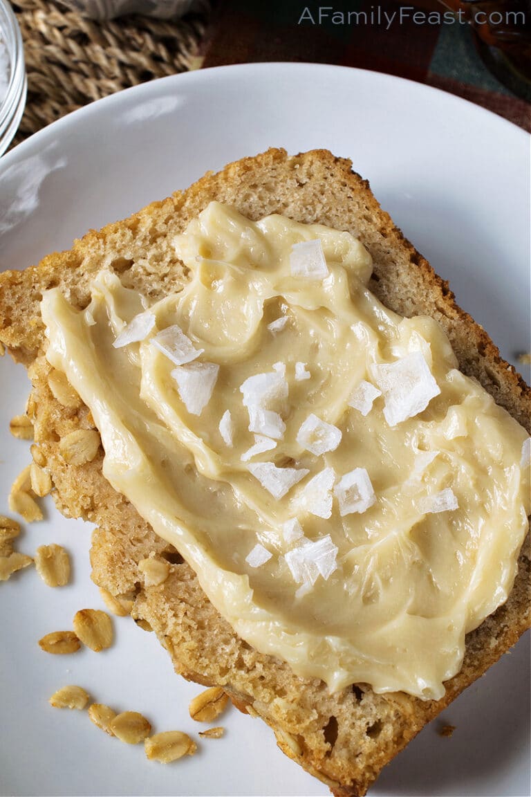 Maple Cider Bread with Salted Maple Butter - A Family Feast®