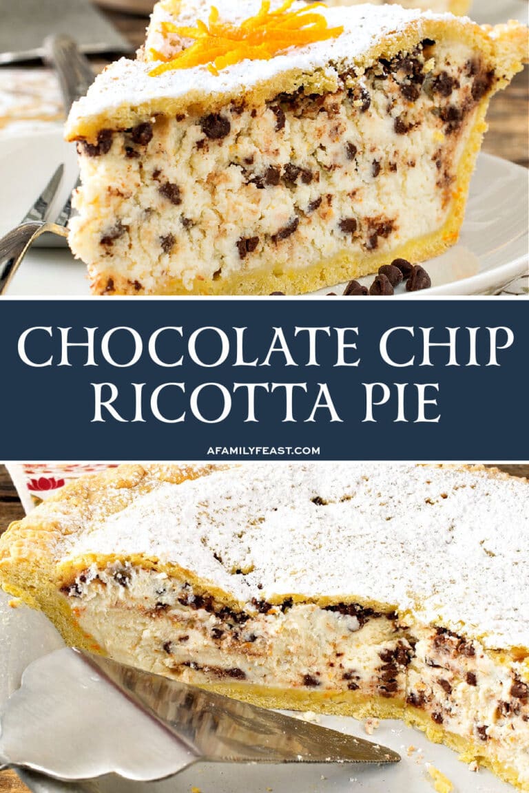 Chocolate Chip Ricotta Pie - A Family Feast®