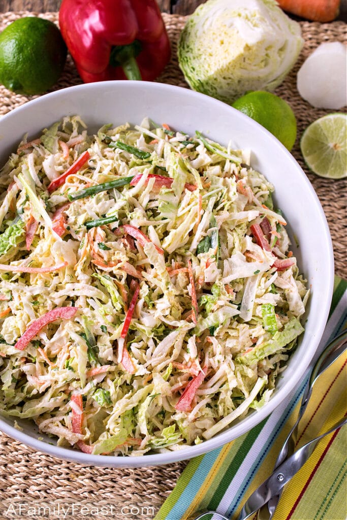 Savoy Cabbage Coleslaw - A Family Feast®