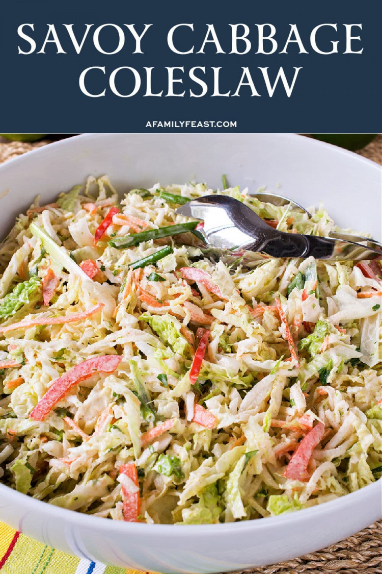 Savoy Cabbage Coleslaw - A Family Feast®