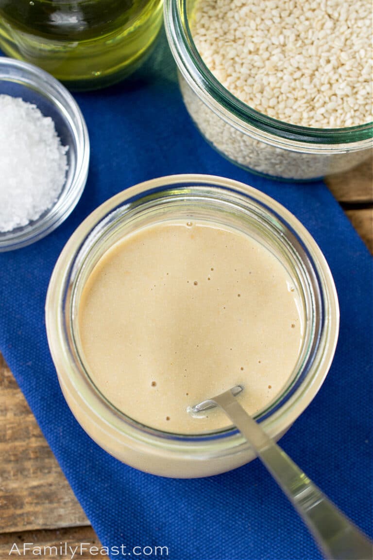 Small Batch Homemade Tahini - A Family Feast®
