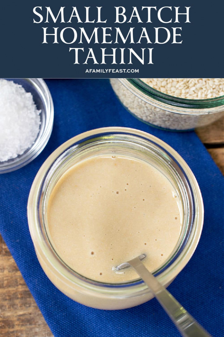 Small Batch Homemade Tahini - A Family Feast®