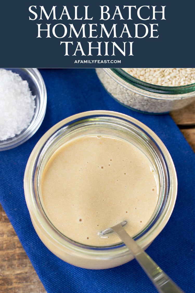 Small Batch Homemade Tahini - A Family Feast®