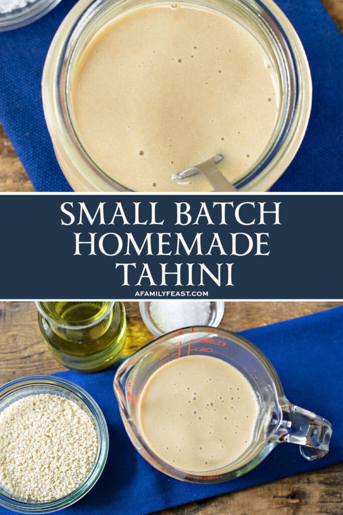 Small Batch Homemade Tahini - A Family Feast®