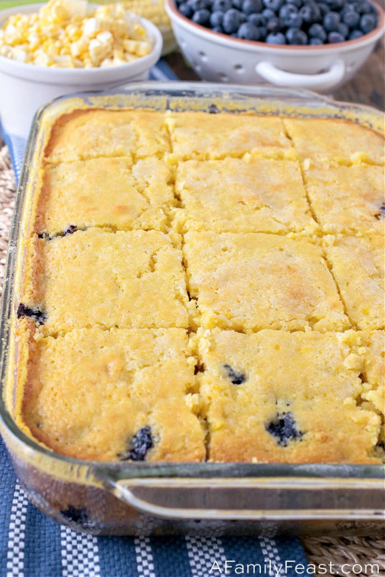 Blueberry Cornbread - A Family Feast®