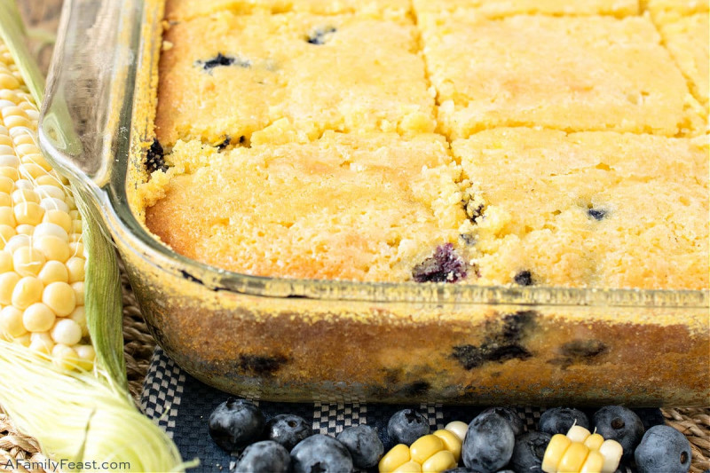 Blueberry Cornbread - A Family Feast®
