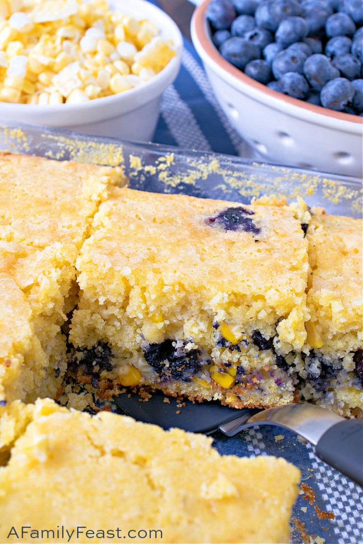 Blueberry Cornbread - A Family Feast®