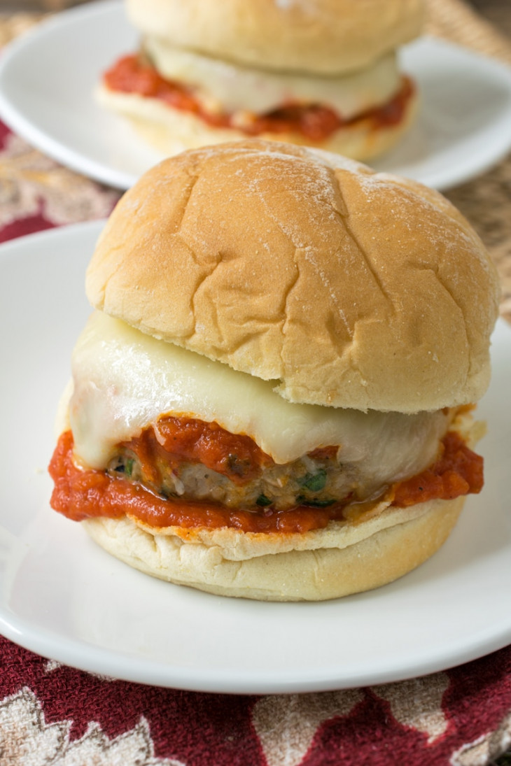 Chicken Parmesan Burgers - A Family Feast®