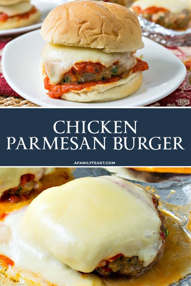 Chicken Parmesan Burgers - A Family Feast®