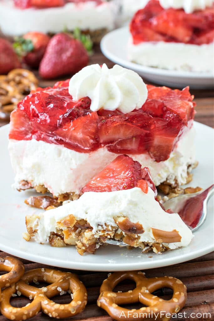 Strawberry Pretzel Salad - A Family Feast®