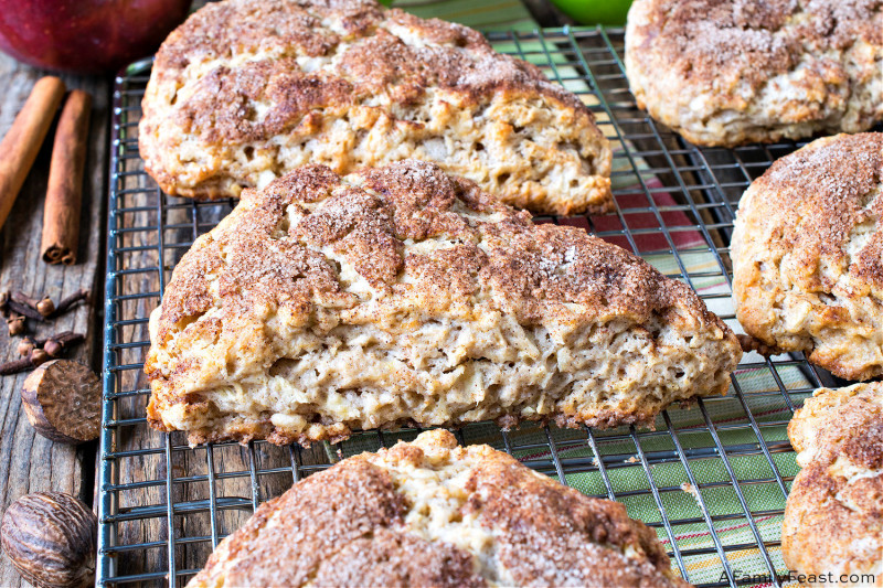 Apple Snickerdoodle Scones - A Family Feast®