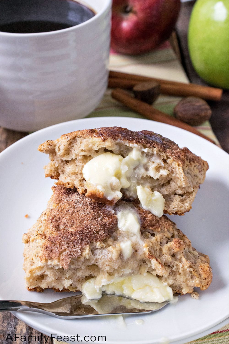 Apple Snickerdoodle Scones - A Family Feast®