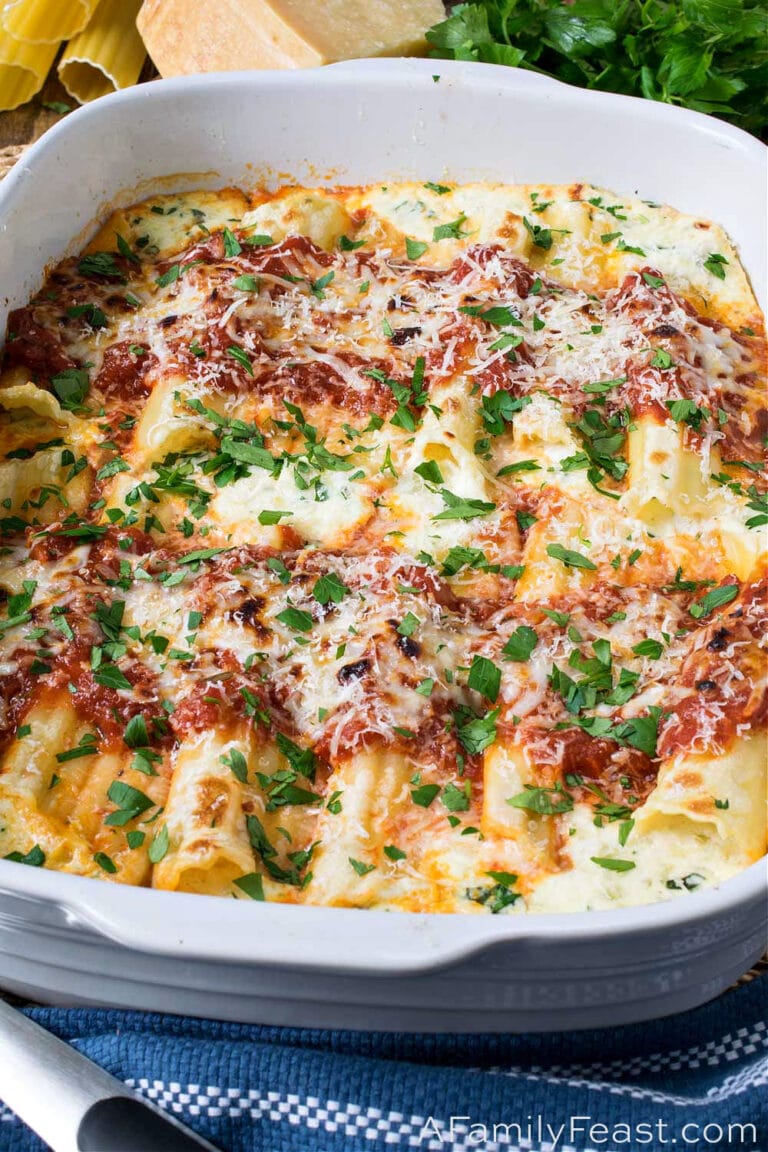 Classic Cheese Manicotti - A Family Feast®