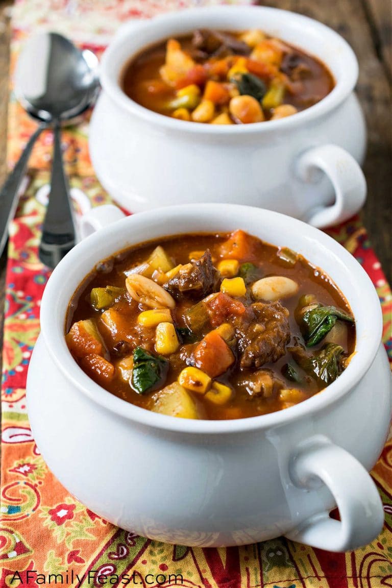 Hearty Beef Vegetable Soup - A Family Feast®