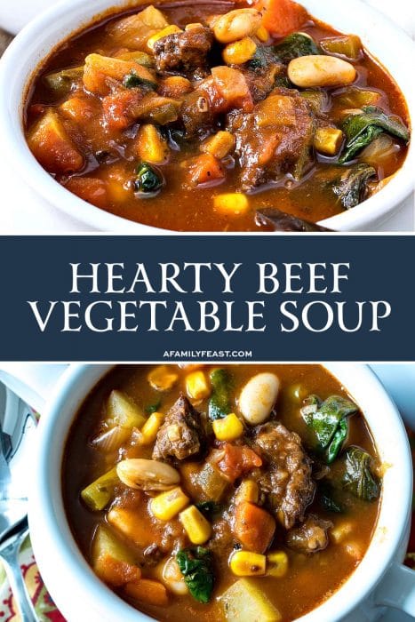 Hearty Beef Vegetable Soup - A Family Feast®