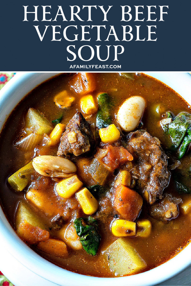 Hearty Beef Vegetable Soup - A Family Feast®