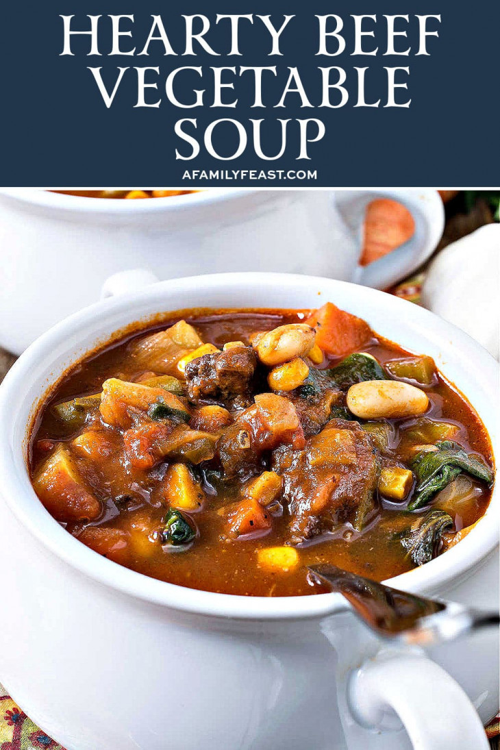 Hearty Beef Vegetable Soup - A Family Feast®