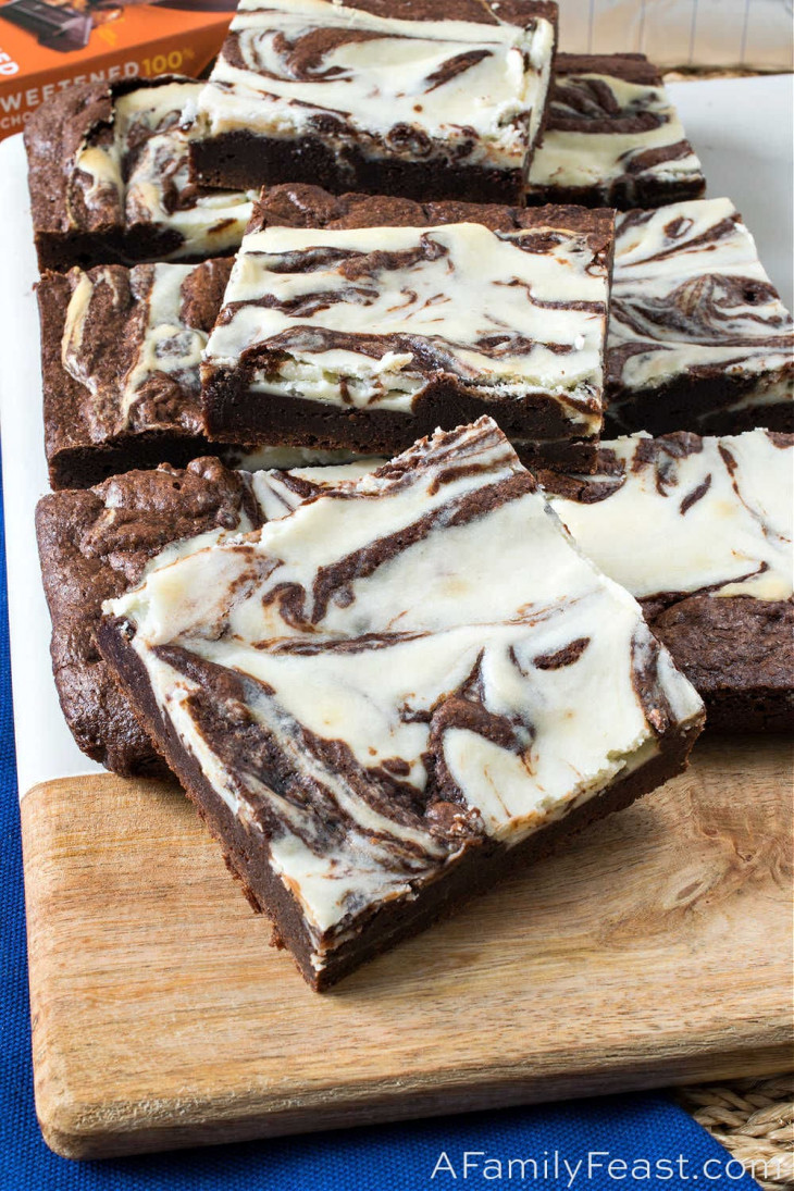Cream Cheese Brownies - A Family Feast®