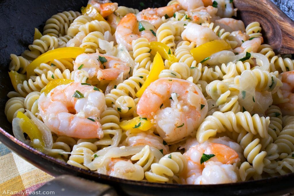 Garlic Shrimp with Pasta - A Family Feast®