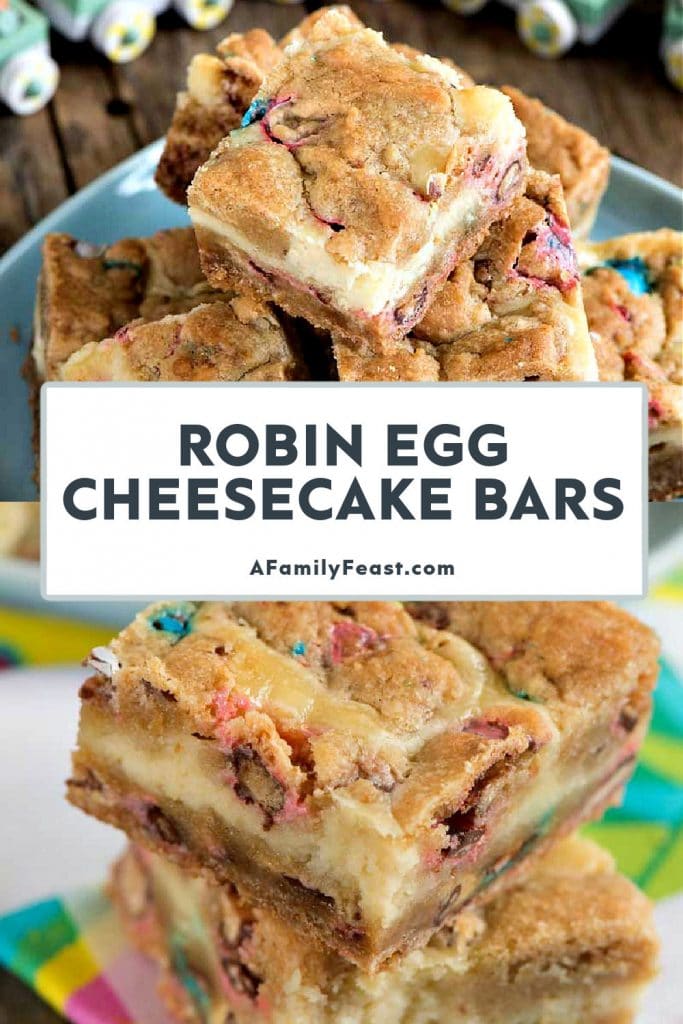 Robin Egg Cheesecake Cookie Bars - A Family Feast®