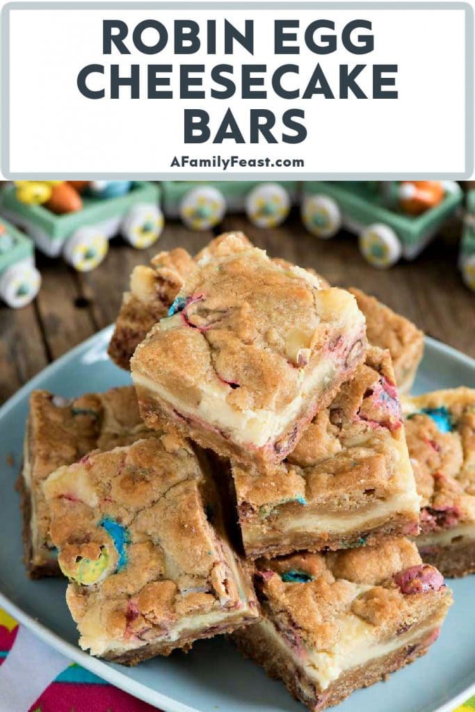 Robin Egg Cheesecake Cookie Bars - A Family Feast®
