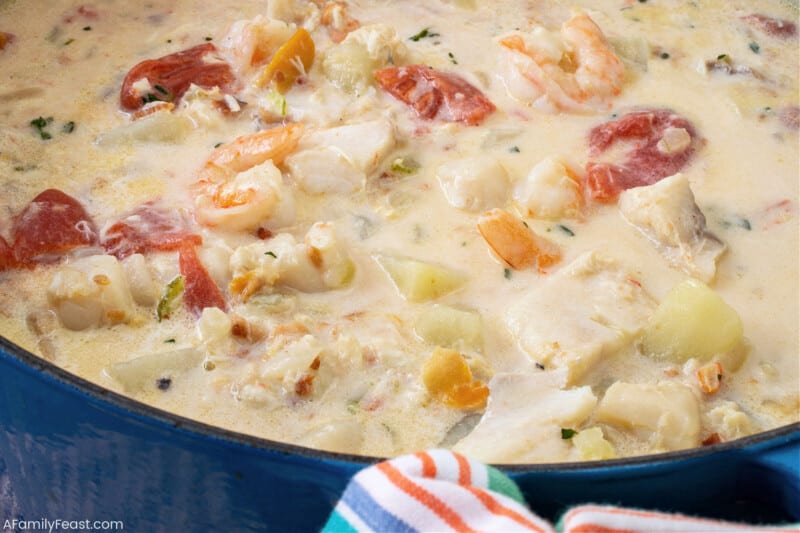 Creamy Italian Seafood Chowder - A Family Feast®
