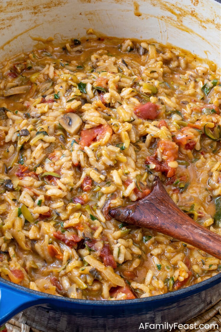 Zucchini Tomato Risotto - A Family Feast®