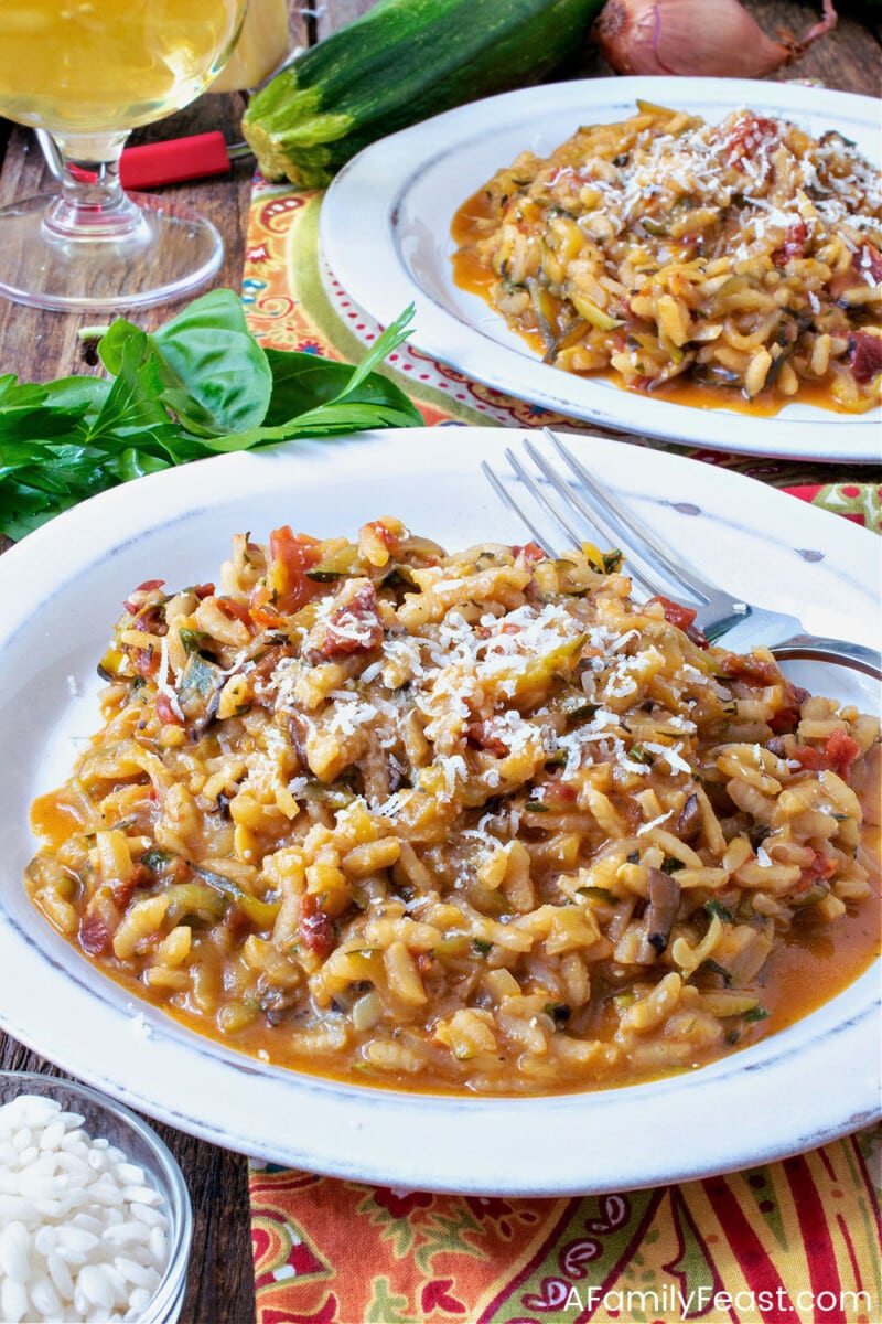 Zucchini Tomato Risotto - A Family Feast®
