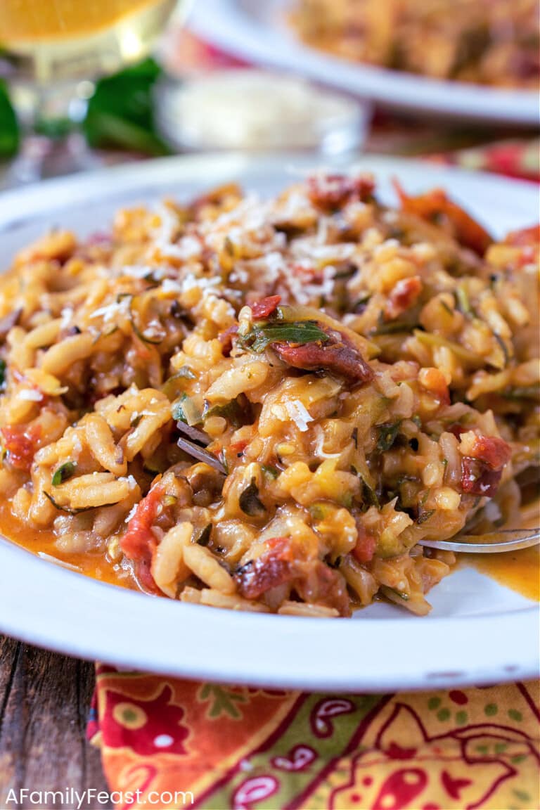 Zucchini Tomato Risotto - A Family Feast®