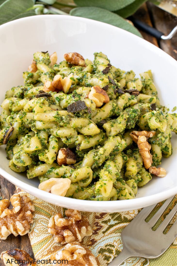 Sage Walnut Pesto Pasta A Family Feast