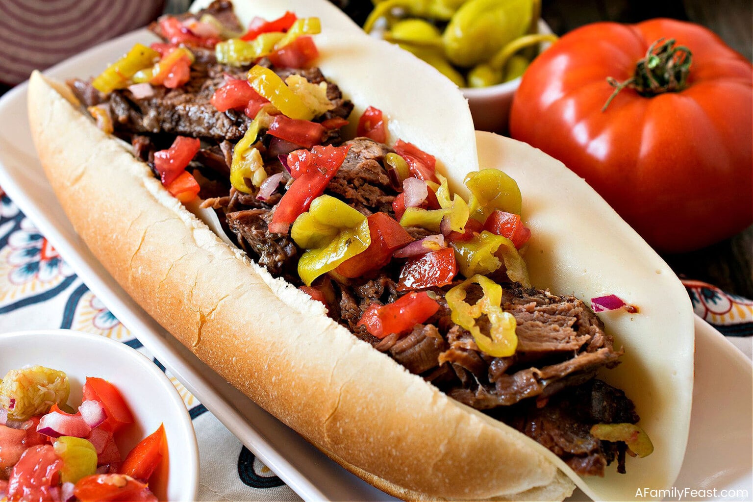 Slow Cooker Italian Beef Subs - A Family Feast®